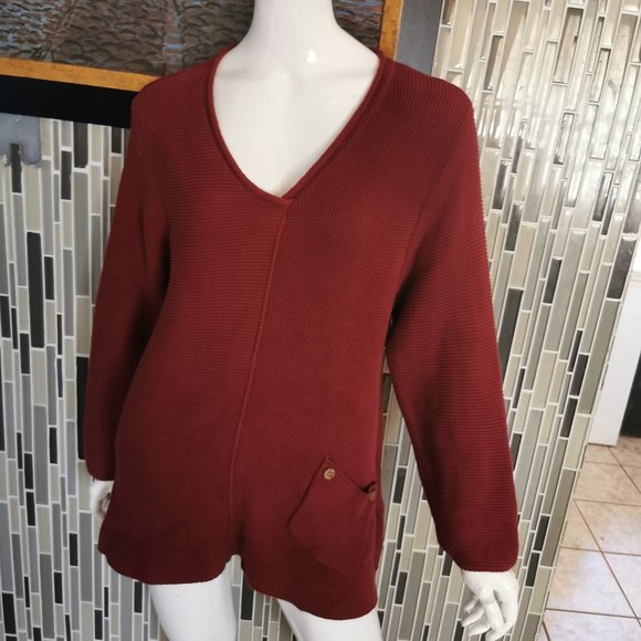 Habitat | Sweaters | Habitat Clothes To Live In Maroon Lagenlook Vneck ...